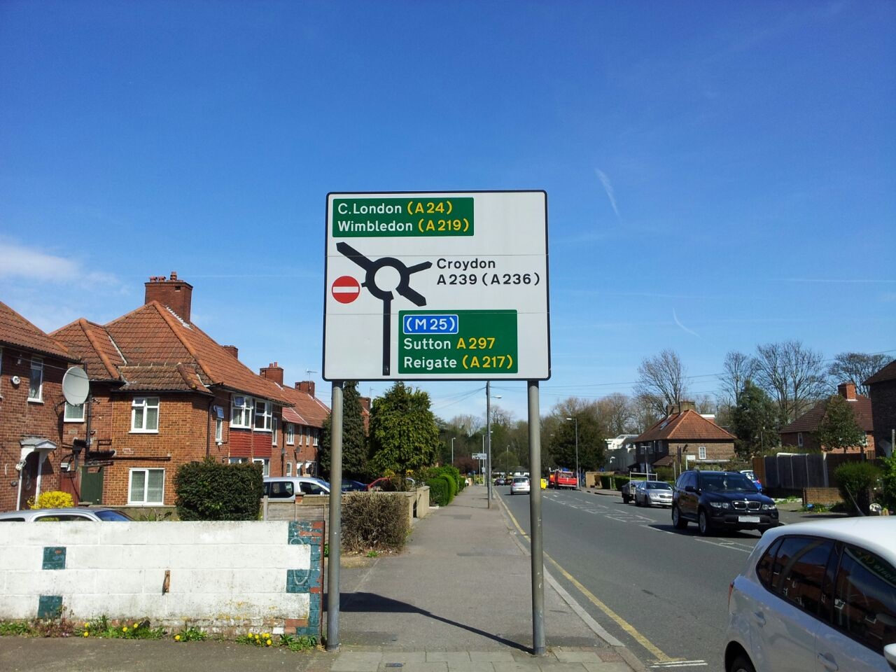 Road Signs Morden Hall Roundabout