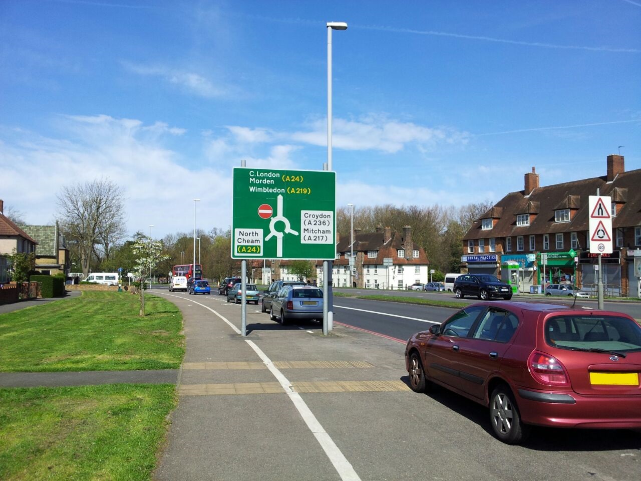 Road Signs Morden Hall Roundabout